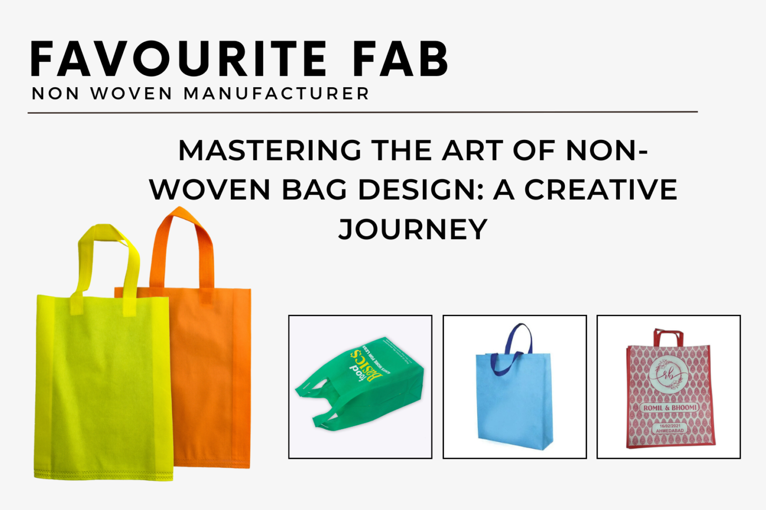 Non-woven Bags Design Guide: Customization, Manufacturing