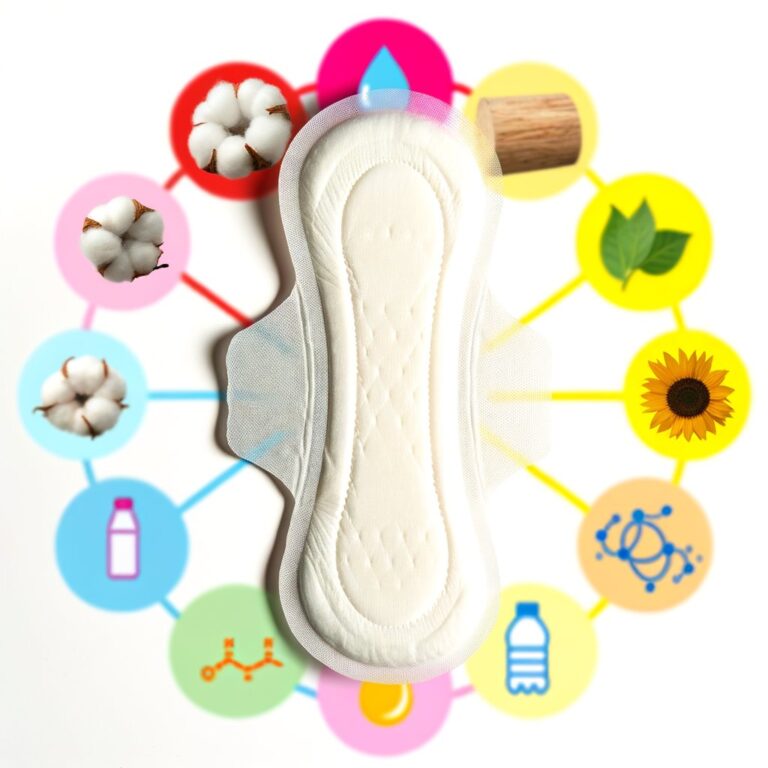 What raw materials used in sanitary pads